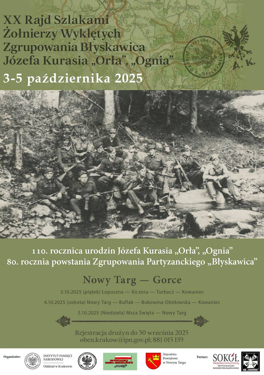 XX Rajd Szlakami Żołnierzy Wyklętych mjr. Józefa Kurasia „Ognia ...